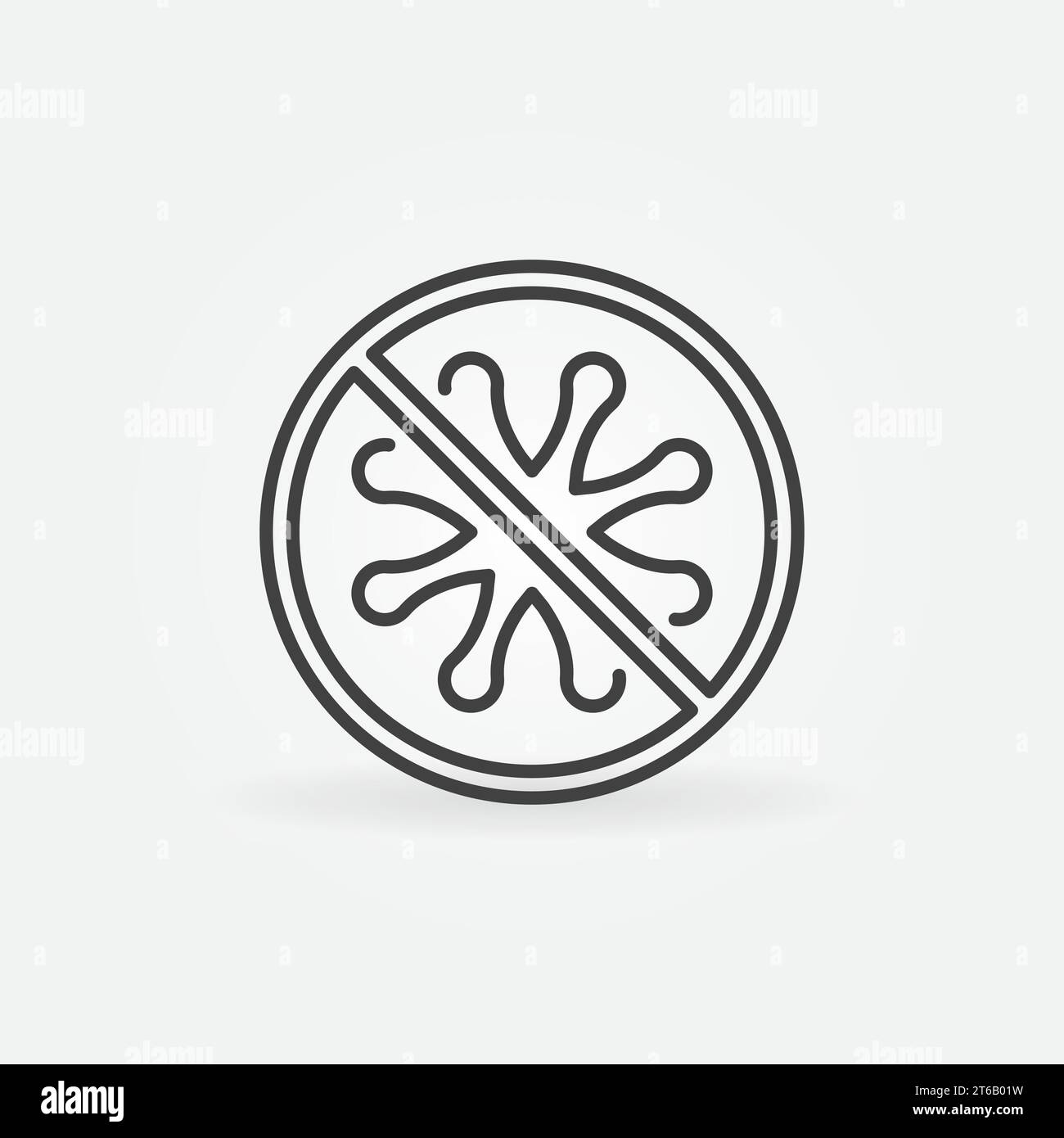 No Virus vector concept icon or symbol in thin line style Stock Vector ...