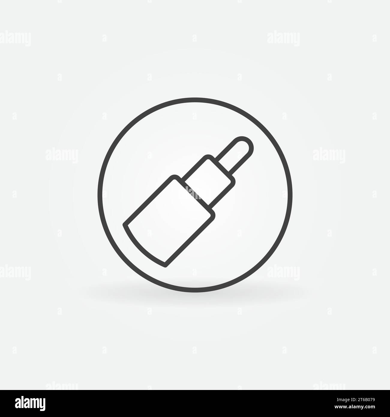 Simple Fiber optic cable in circle vector concept outline icon Stock ...