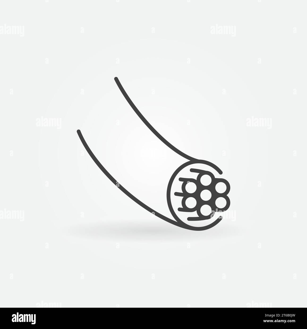 Fiber Optic Wire vector concept outline icon or logo element Stock ...