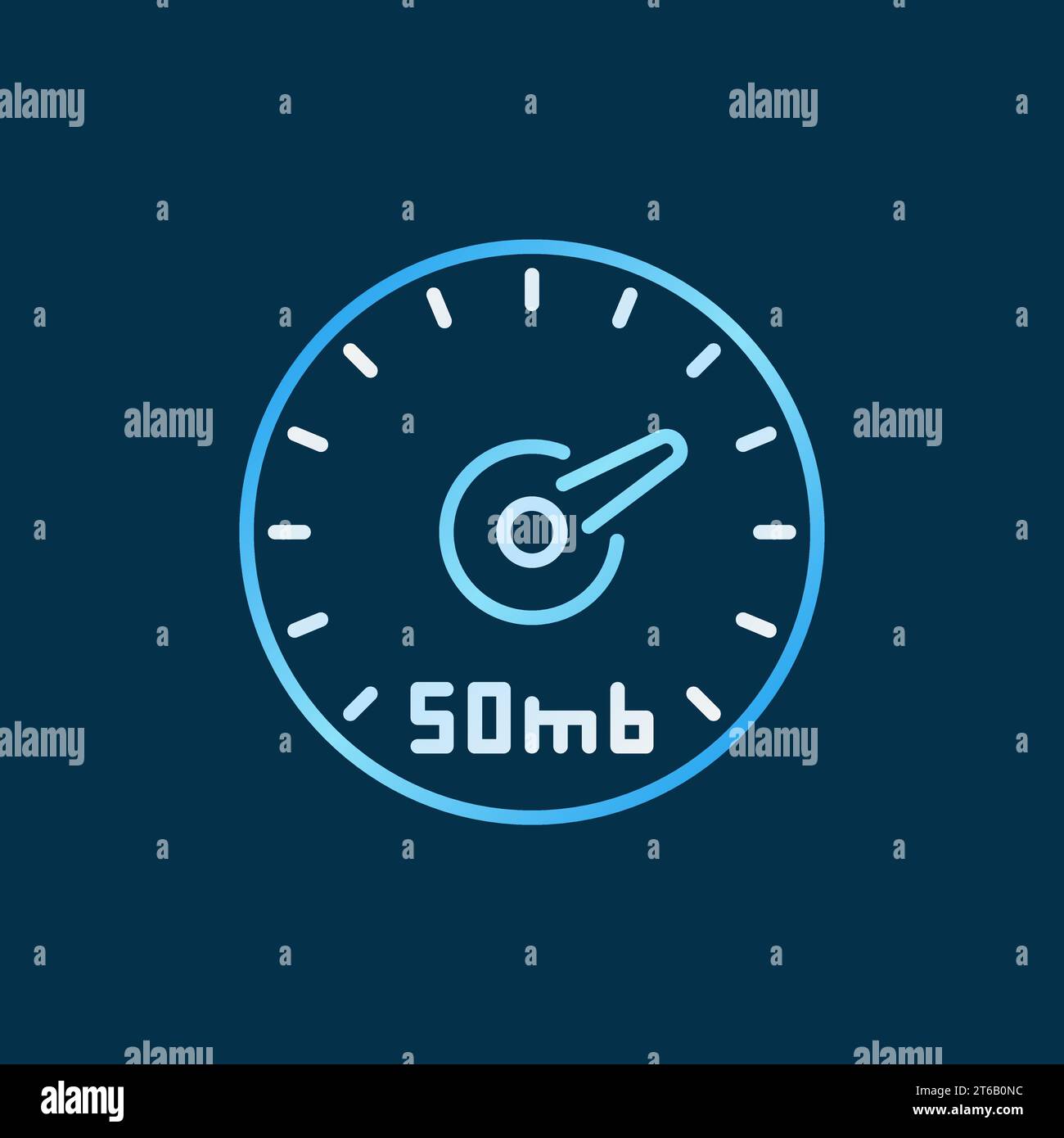 Speed Test of Internet vector colored outline icon. Digital speed meter ...