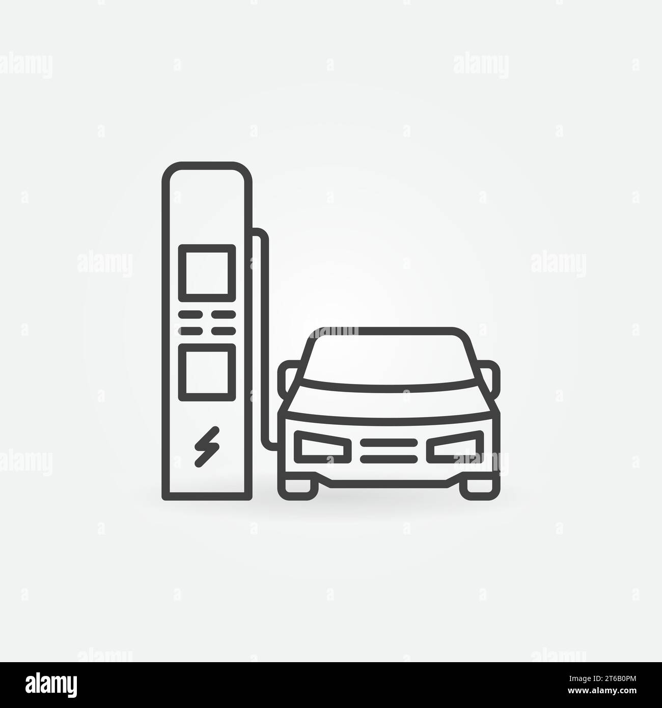 EV Charging linear vector concept icon or logo element Stock Vector ...