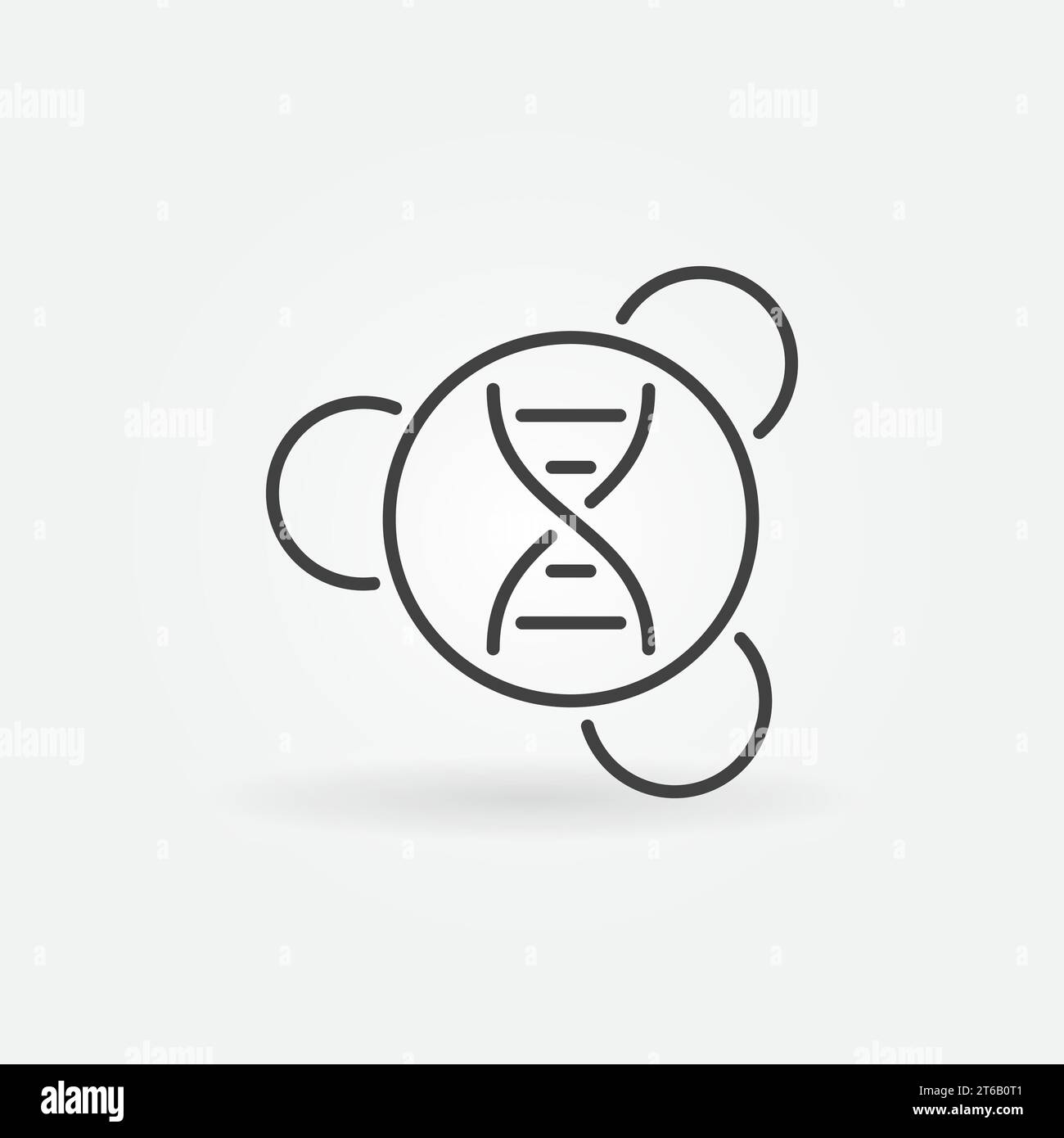 DNA in Molecule vector minimal icon or sign in thin line style Stock ...