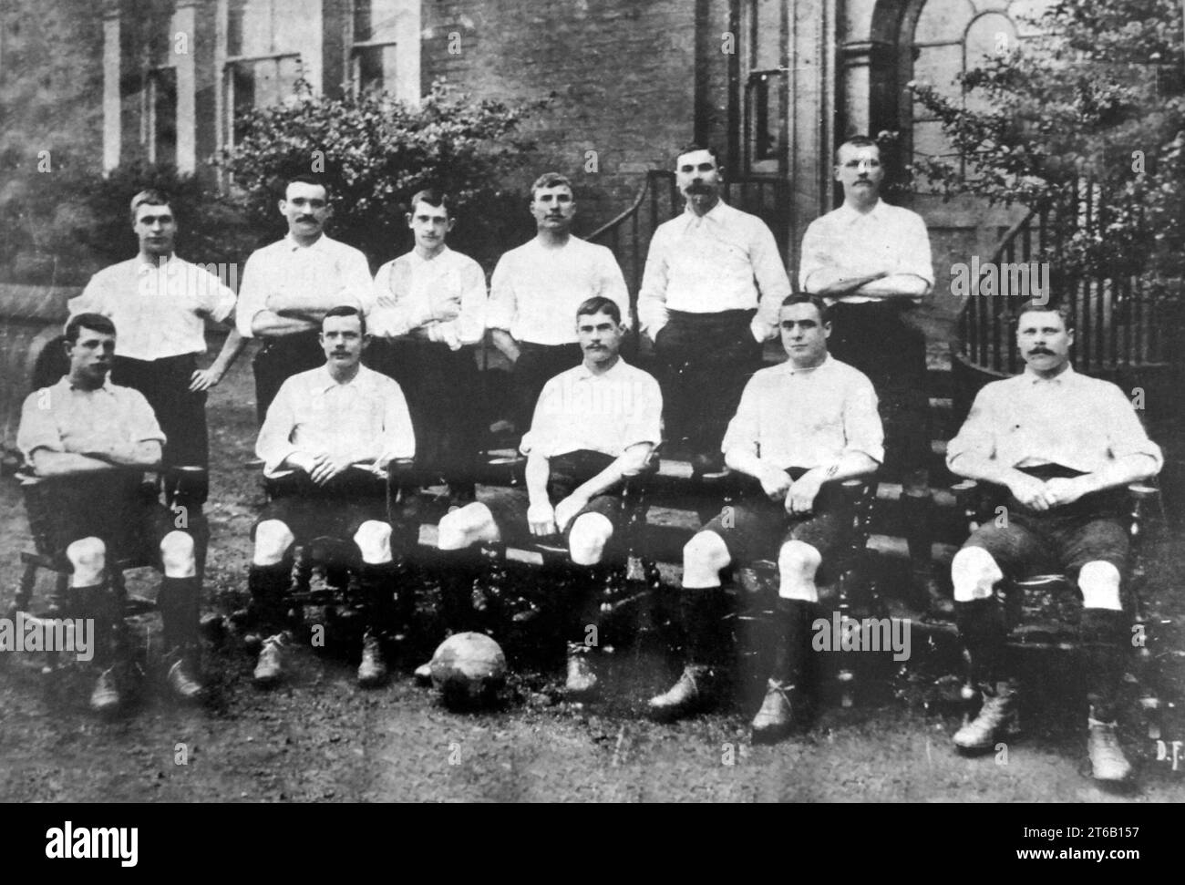 Wolverhampton Wanderers team 1904 back row J Whitehouse, Jackory Jones ...