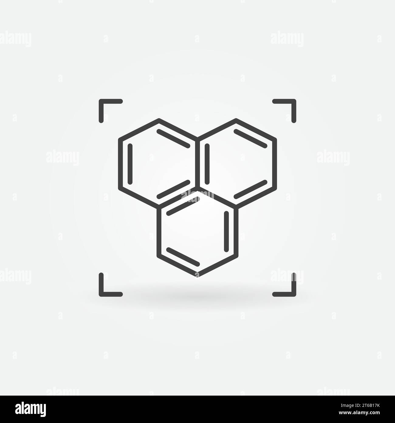Chemical structure or formula vector concept icon or symbol in thin ...