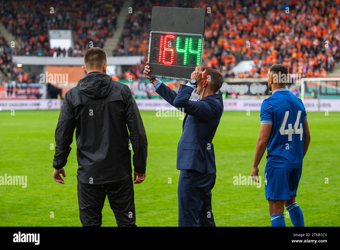 Substitution linesman board electronic football hi-res stock ...