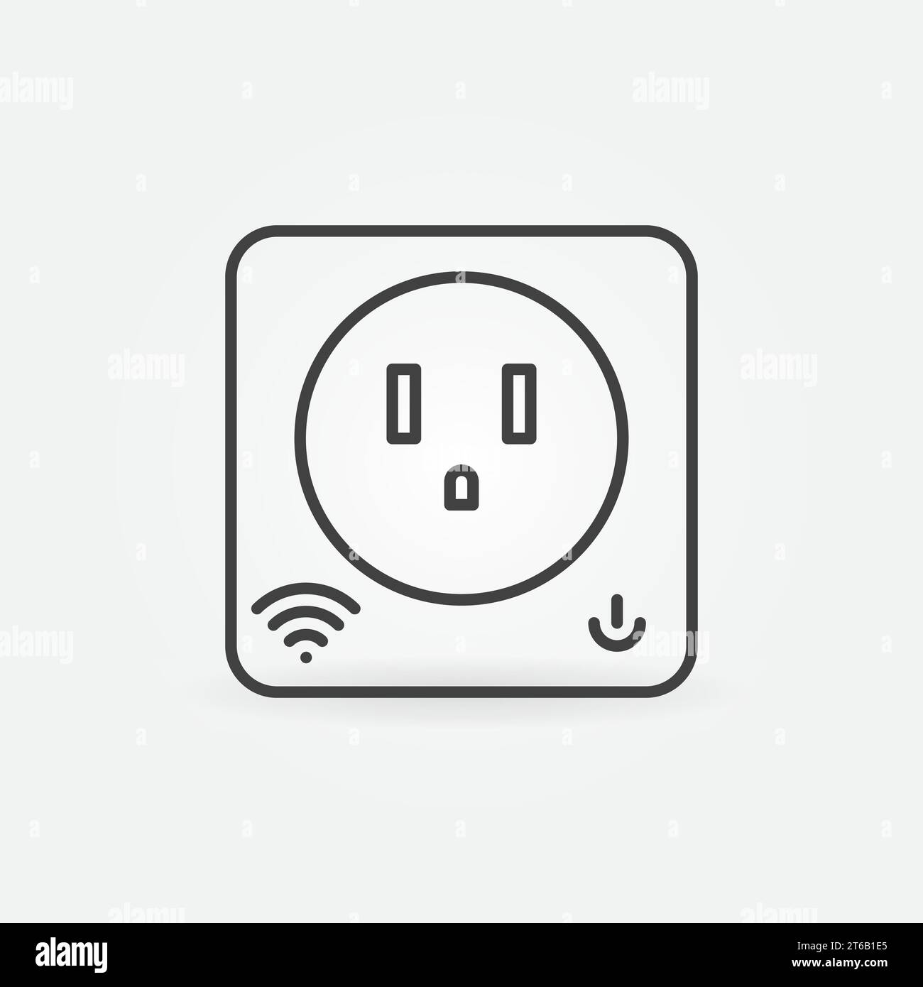 US Smart Socket vector simple icon or symbol in thin line style Stock ...