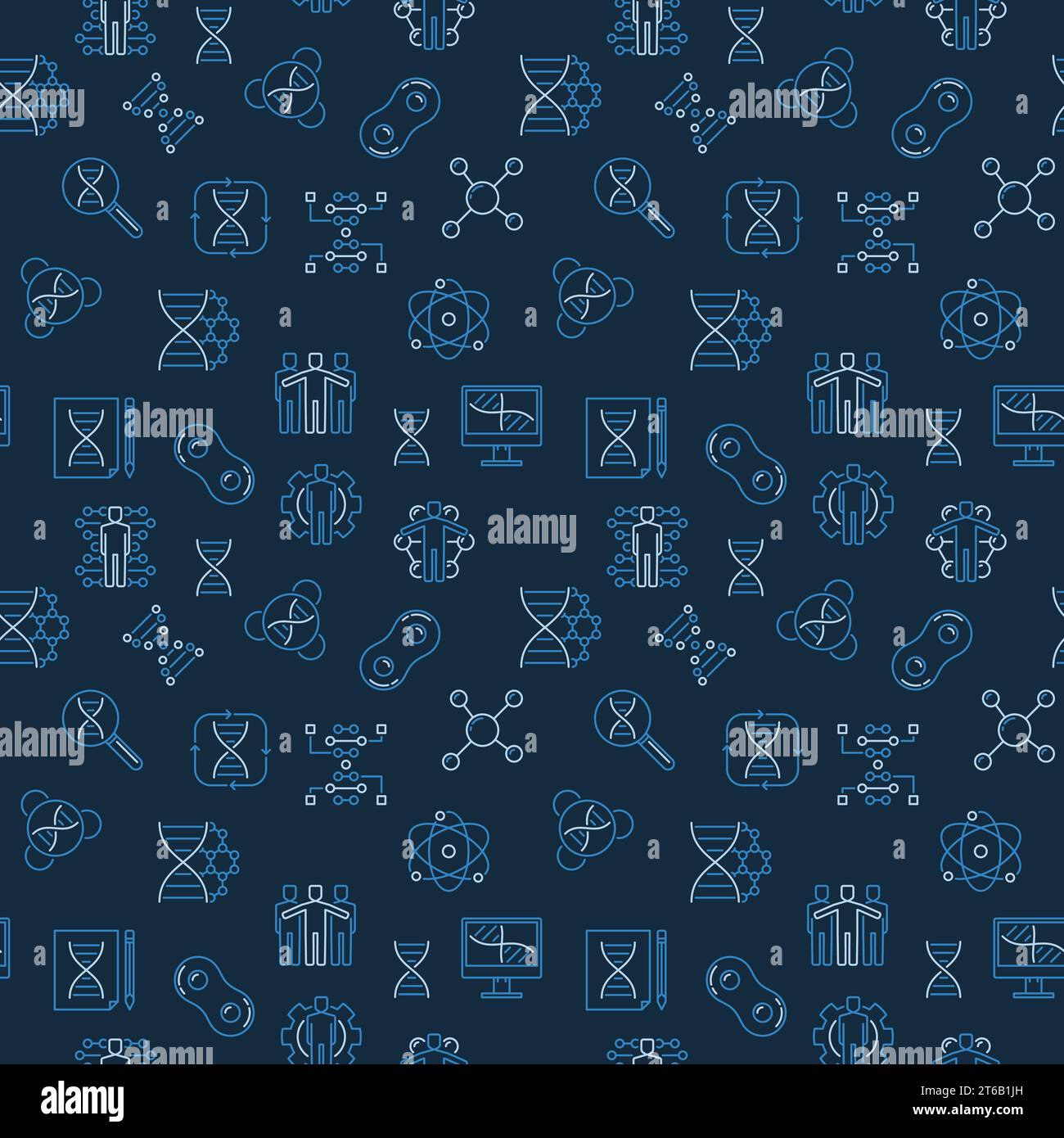 Cloning vector dark creative seamless pattern in outline style Stock Vector Image & Art - Alamy