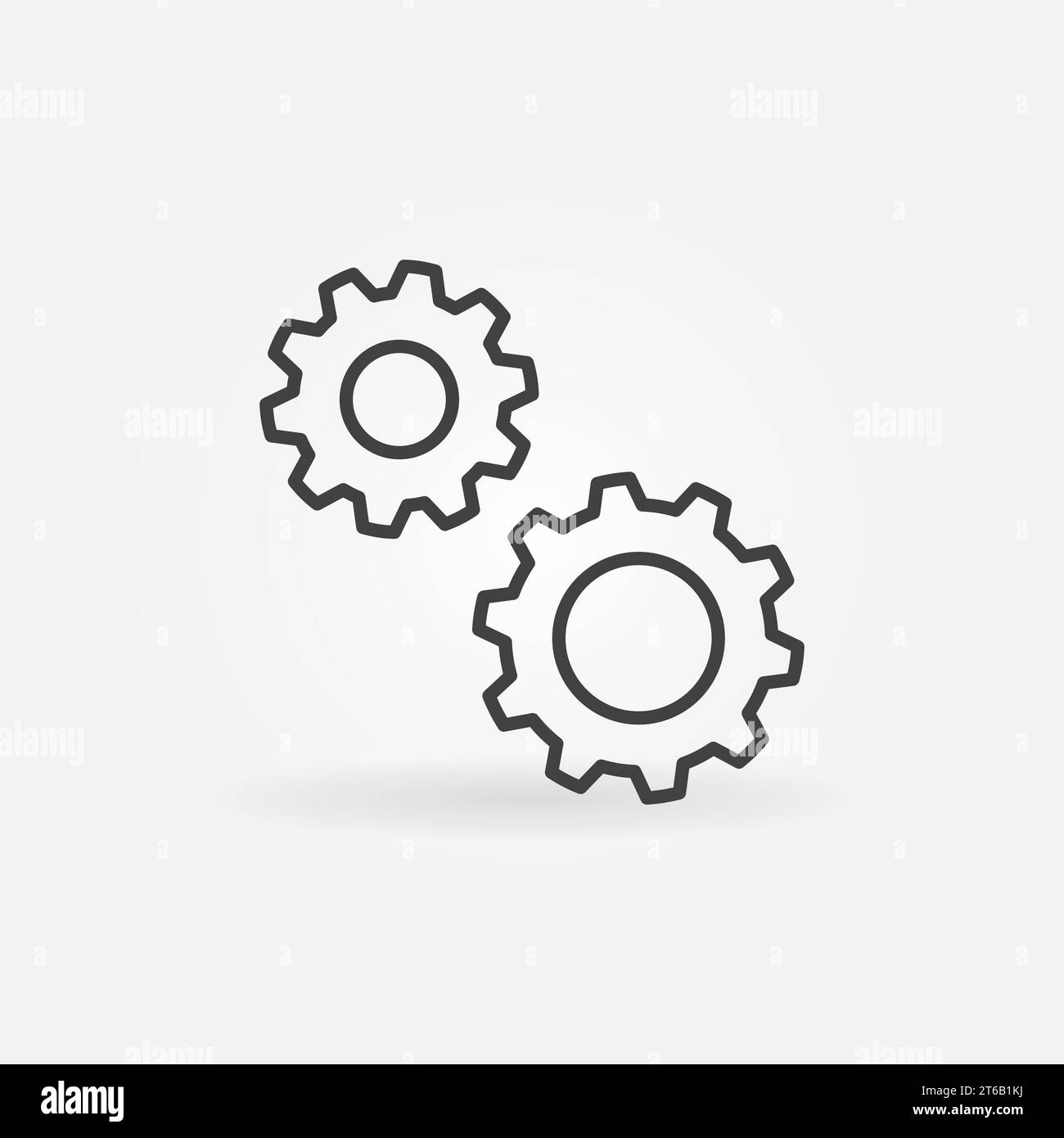 Vector Spur Gear concept icon or symbol in thin line style Stock Vector ...