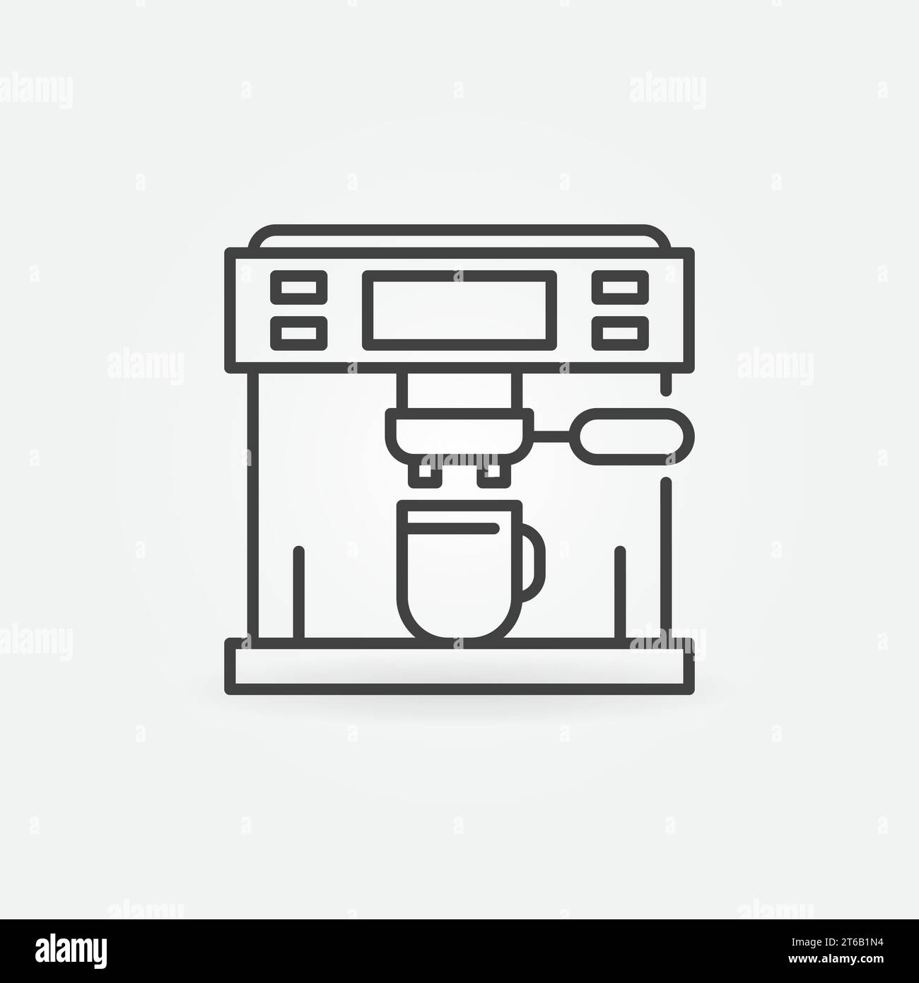Glass cup in espresso machine Stock Vector Images - Alamy