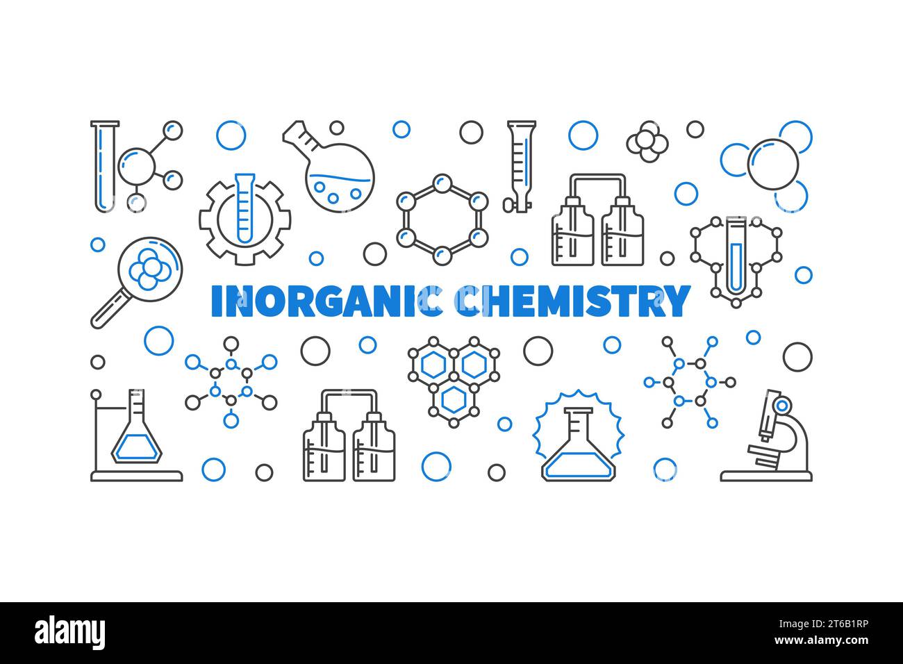 Inorganic Chemistry vector concept horizontal banner or illustration in ...