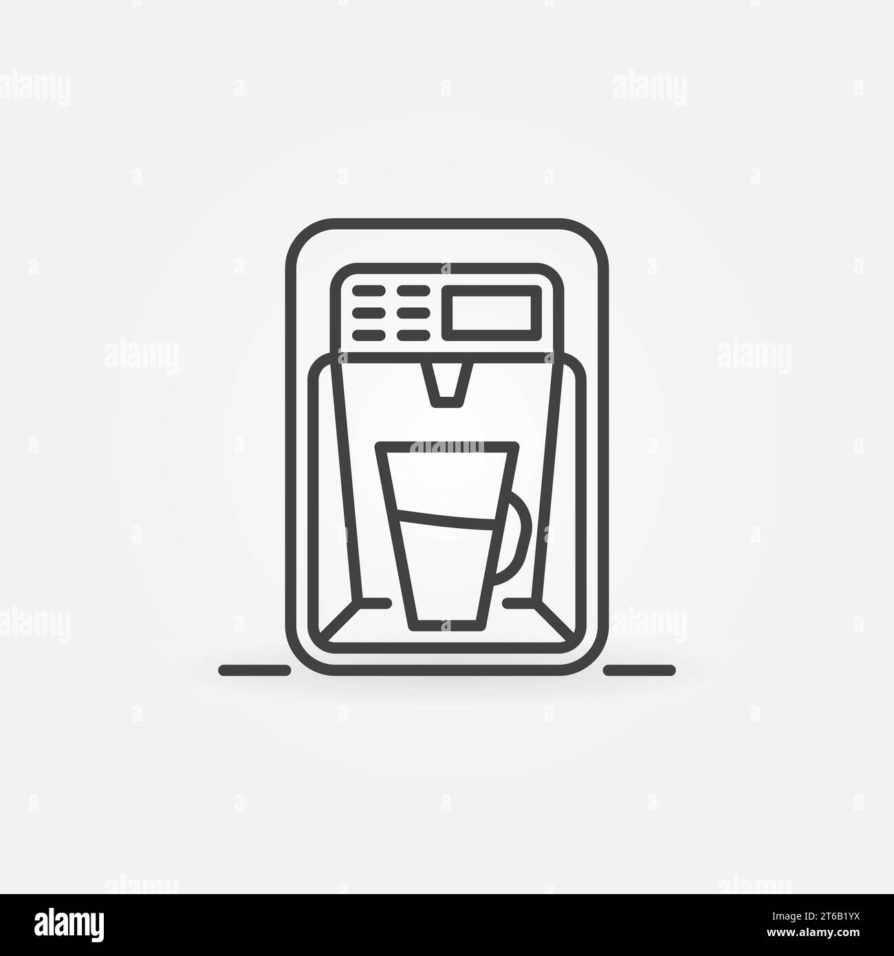 Single Serve Latte Coffee Maker Machine linear vector concept icon or ...