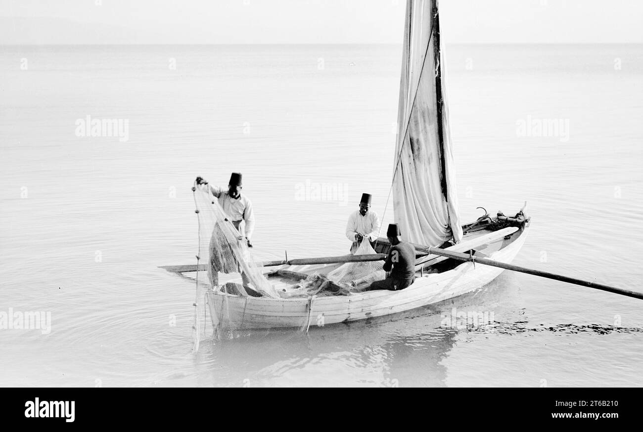 Fishing sea galilee Black and White Stock Photos & Images - Alamy