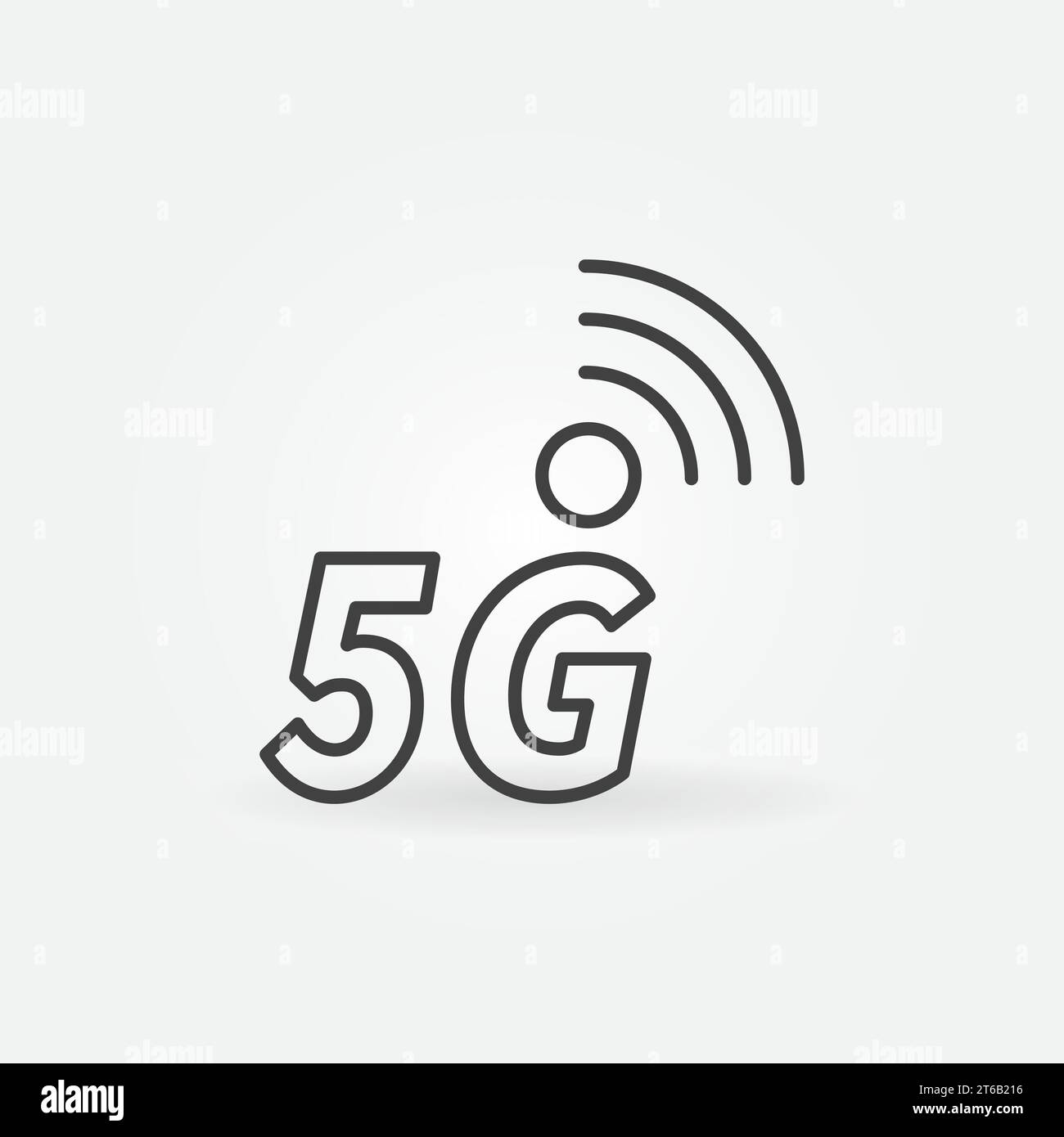 5G vector outline concept icon - fifth generation cellular network ...
