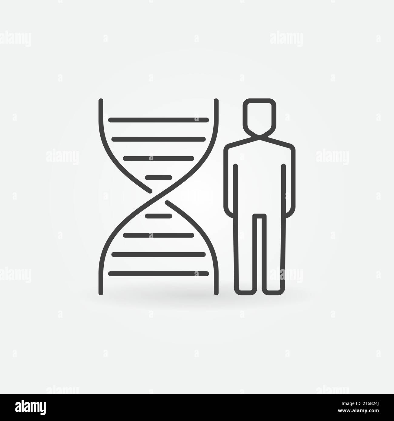 Man with DNA outline vector concept icon or symbol Stock Vector Image ...