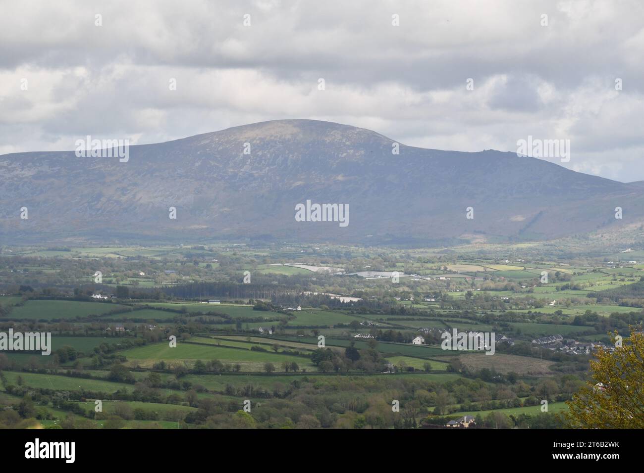 View of the valley and Blackstairs mountains range Stock Photo - Alamy