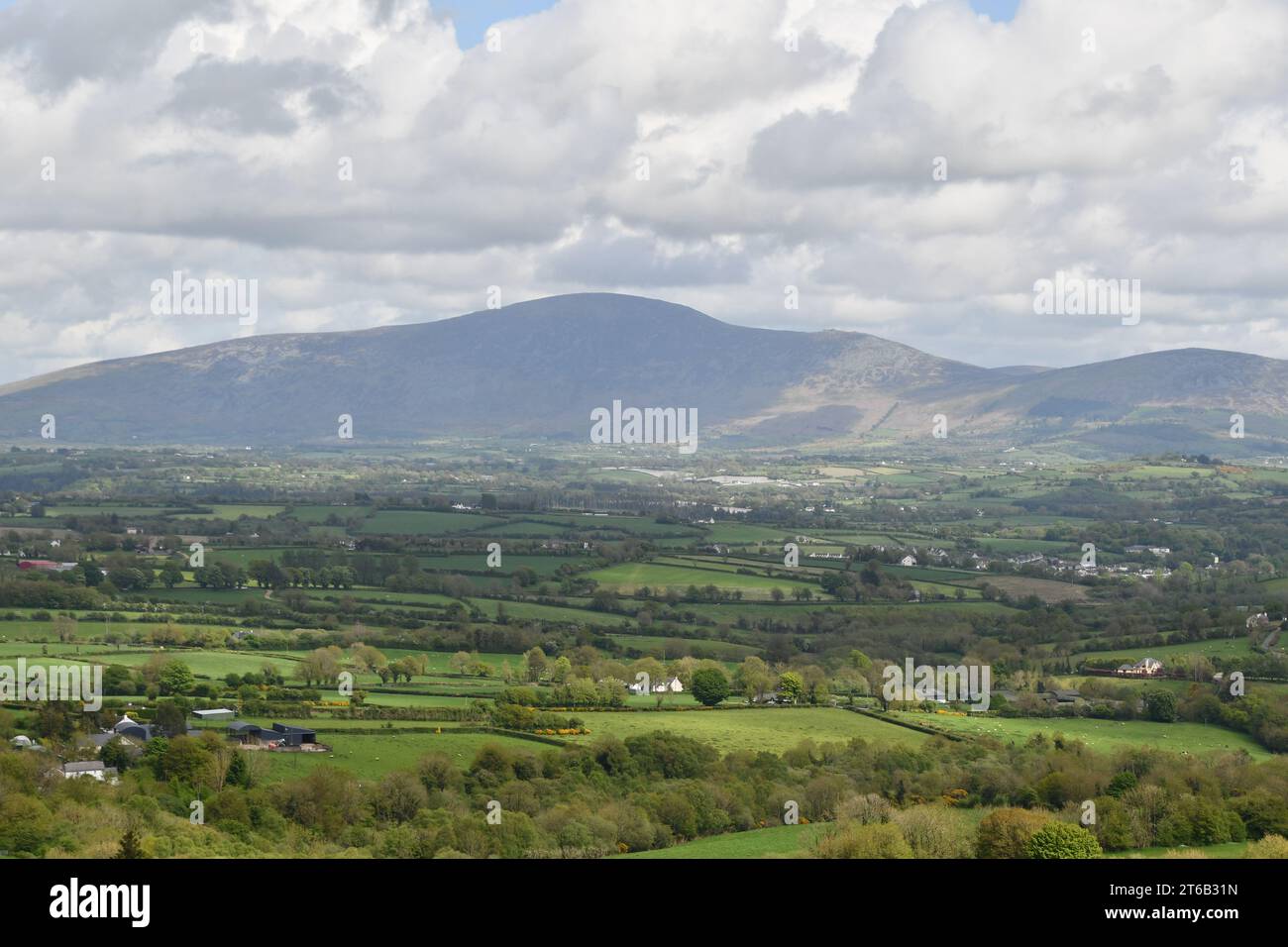 View of the valley and Blackstairs mountains range Stock Photo - Alamy