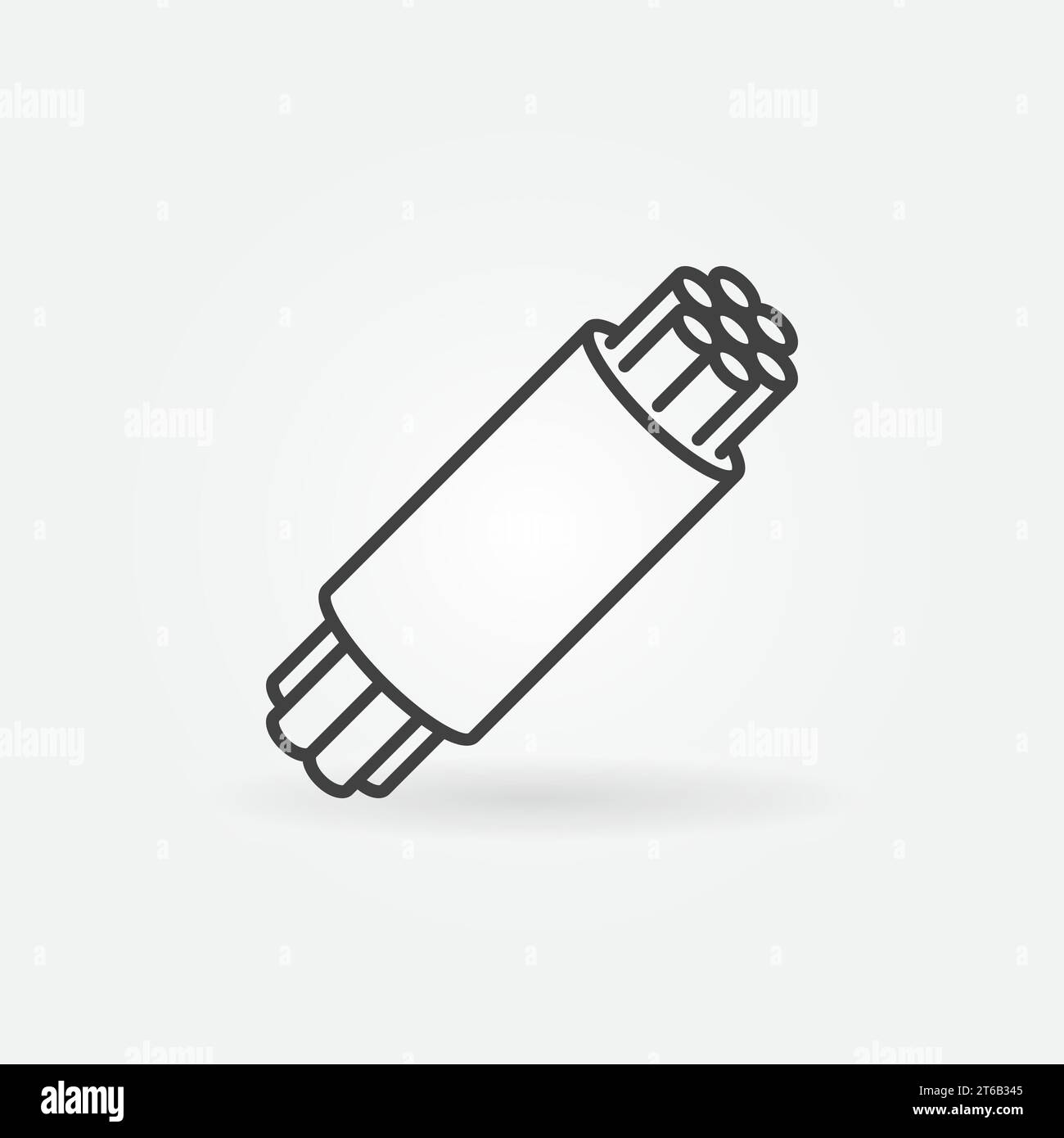 Optical fiber vector concept icon or symbol in thin line style Stock ...