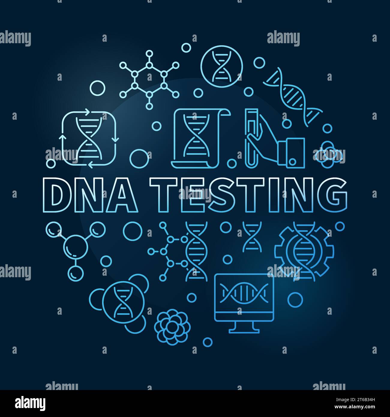 Circular dna chain science Stock Vector Images - Alamy