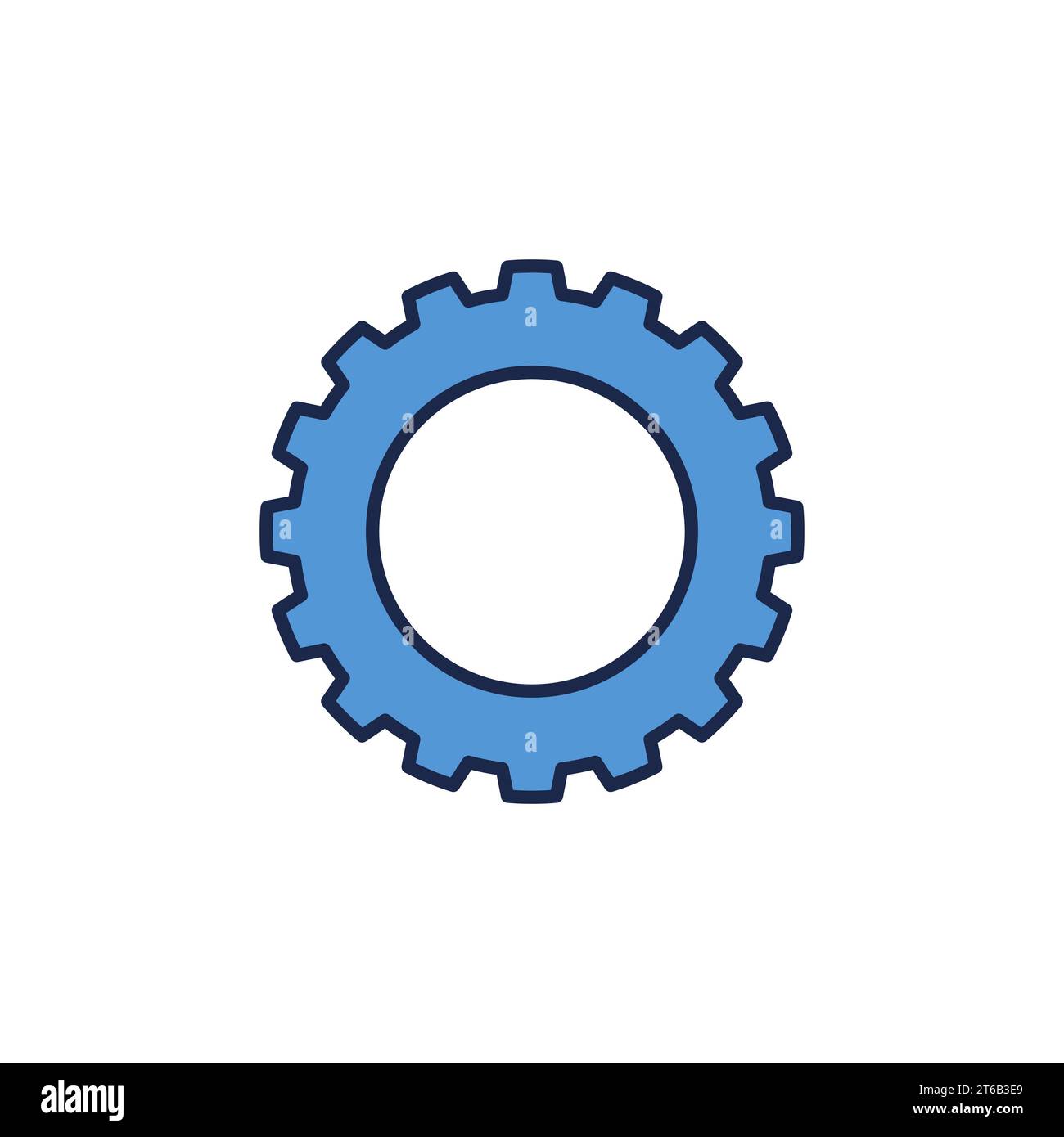 Blue cogwheel gear setting Stock Vector Images - Alamy