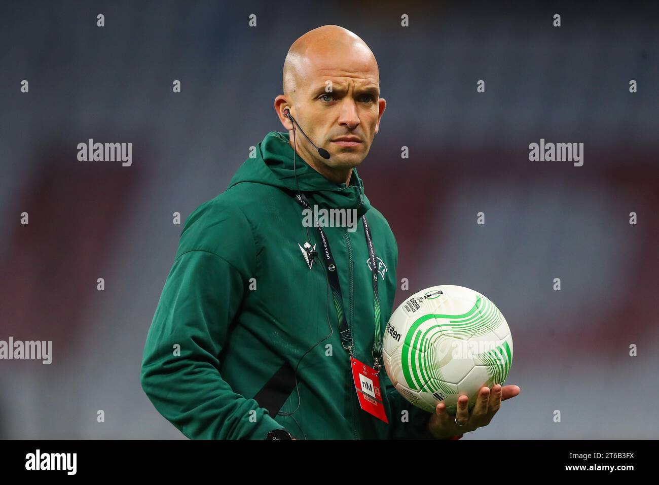 Referee Luís Godinho arrives ahead of the UEFA Europa Conference League ...