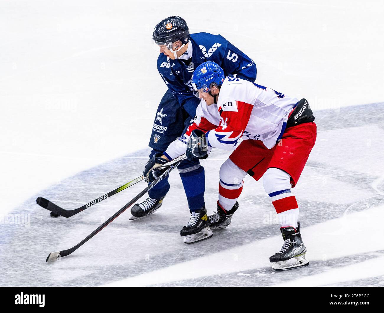 Chomutov, Czech Republic. 09th Nov, 2023. From left Niko Minkkinen of ...
