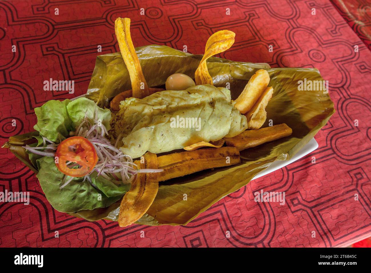 Peruvian jungle food, Tacacho con cecina (Tacacho with beef jerky Stock ...