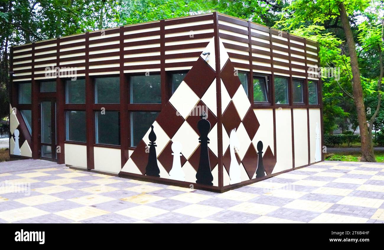 Chessboard building hi-res stock photography and images - Alamy