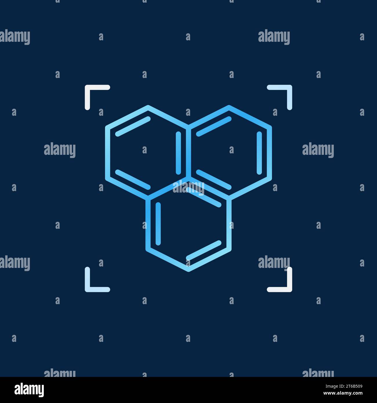 Chemical structure or formula vector colored outline icon or logo on ...