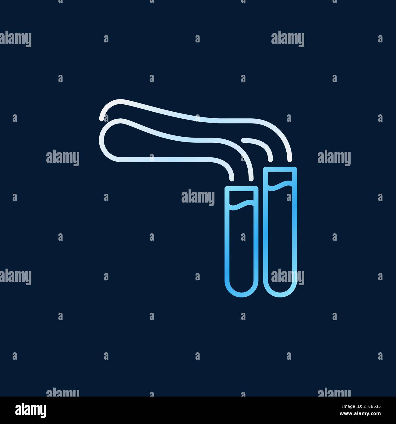 Test-Tubes with smoke modern icon - vector chemistry concept sign or ...