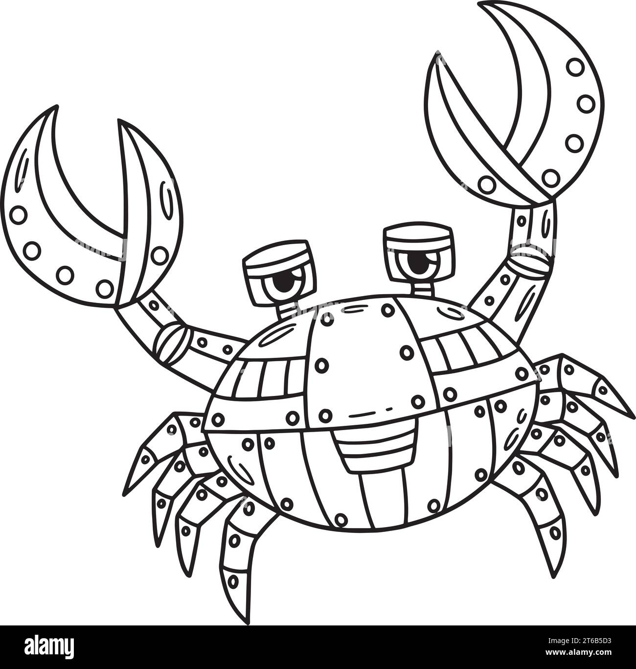 Robot Crab Isolated Coloring Page for Kids Stock Vector Image & Art - Alamy