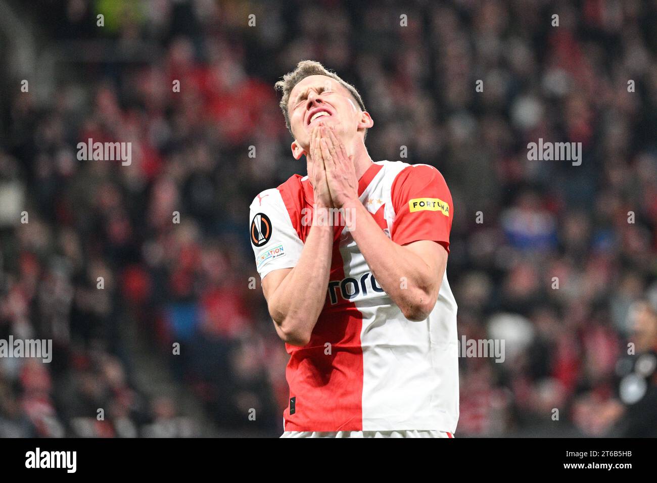 Prague, Czech Republic. 09th Nov, 2023. Lukas Provod of Slavia in ...