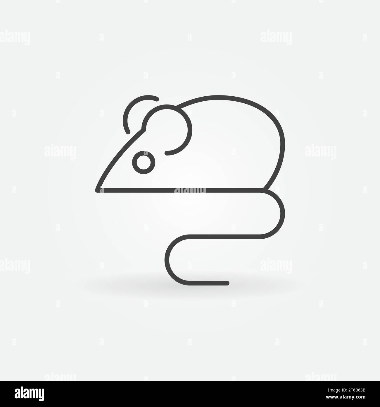 Mouse animal vector concept icon or symbol in thin line style Stock ...