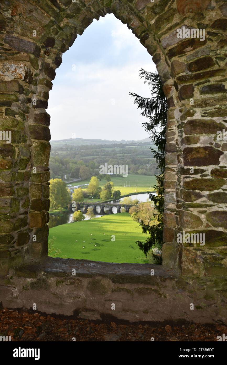 View to Inistioge village from chapel,Woodstock Gardens and Arboretum ...