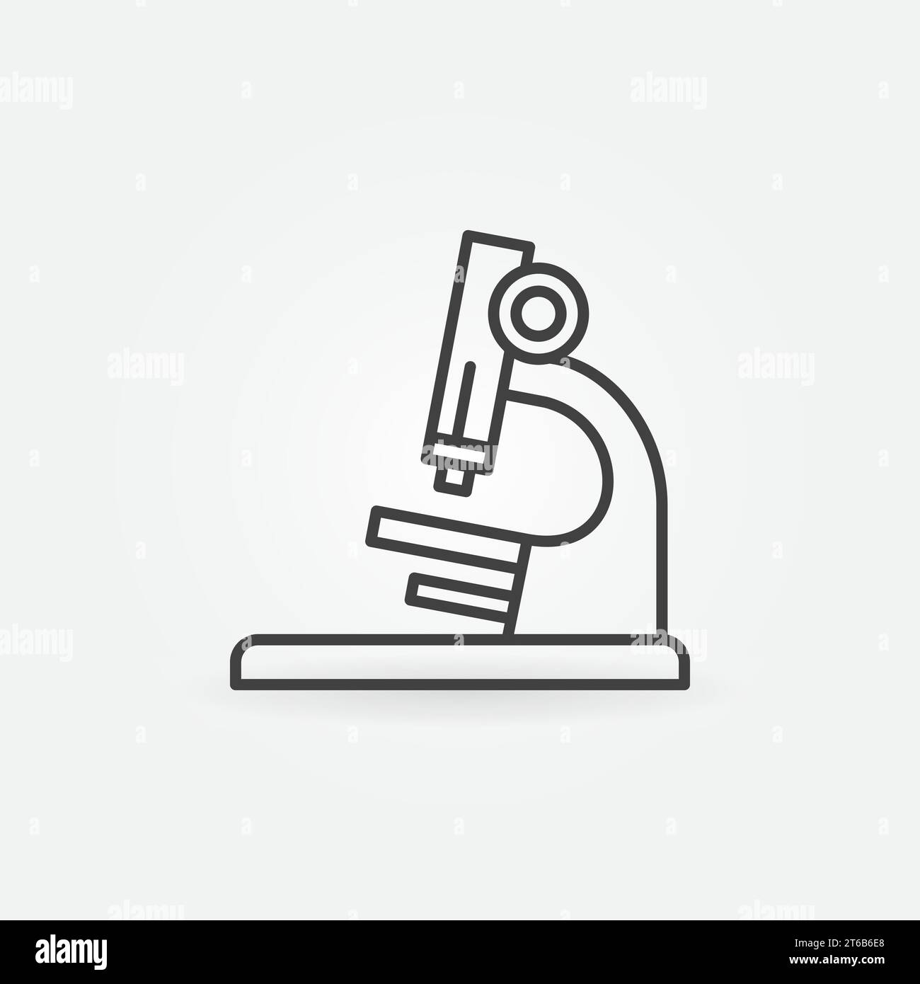 Microscope outline icon. Vector chemistry and science concept symbol in ...