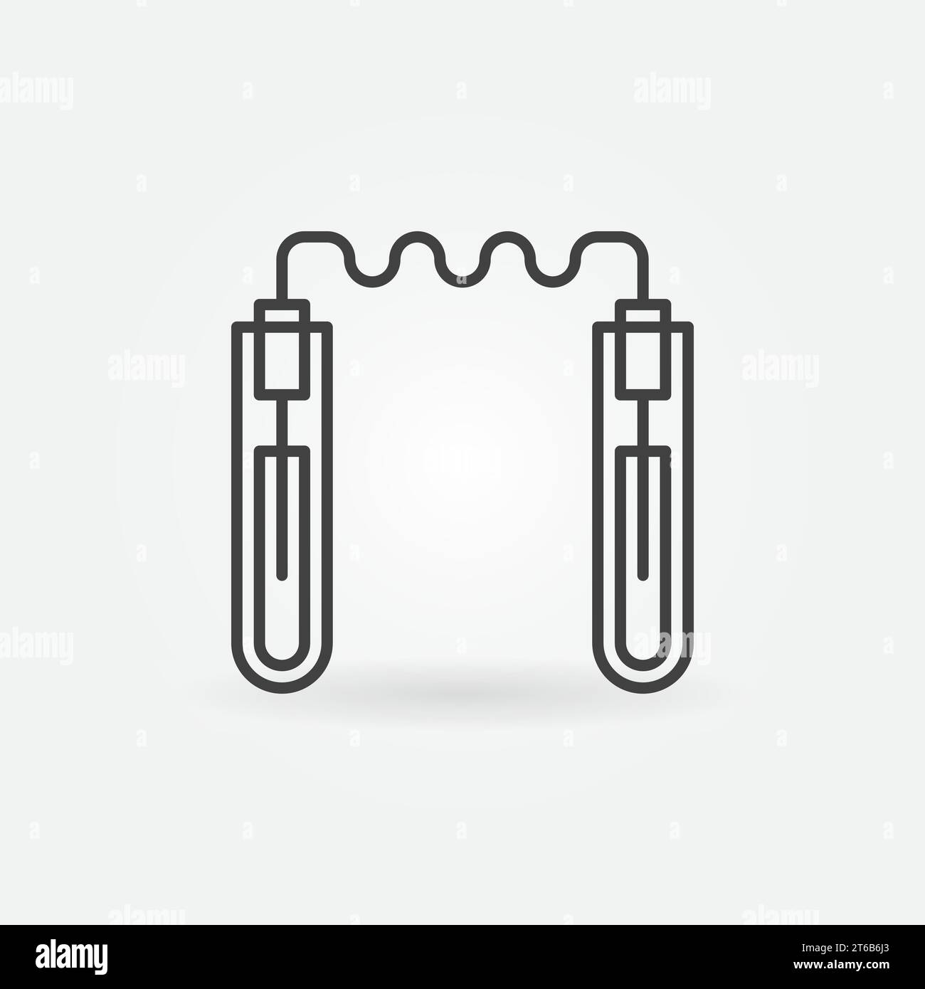 Connected test tubes icon. Vector chemistry glassware concept symbol in ...