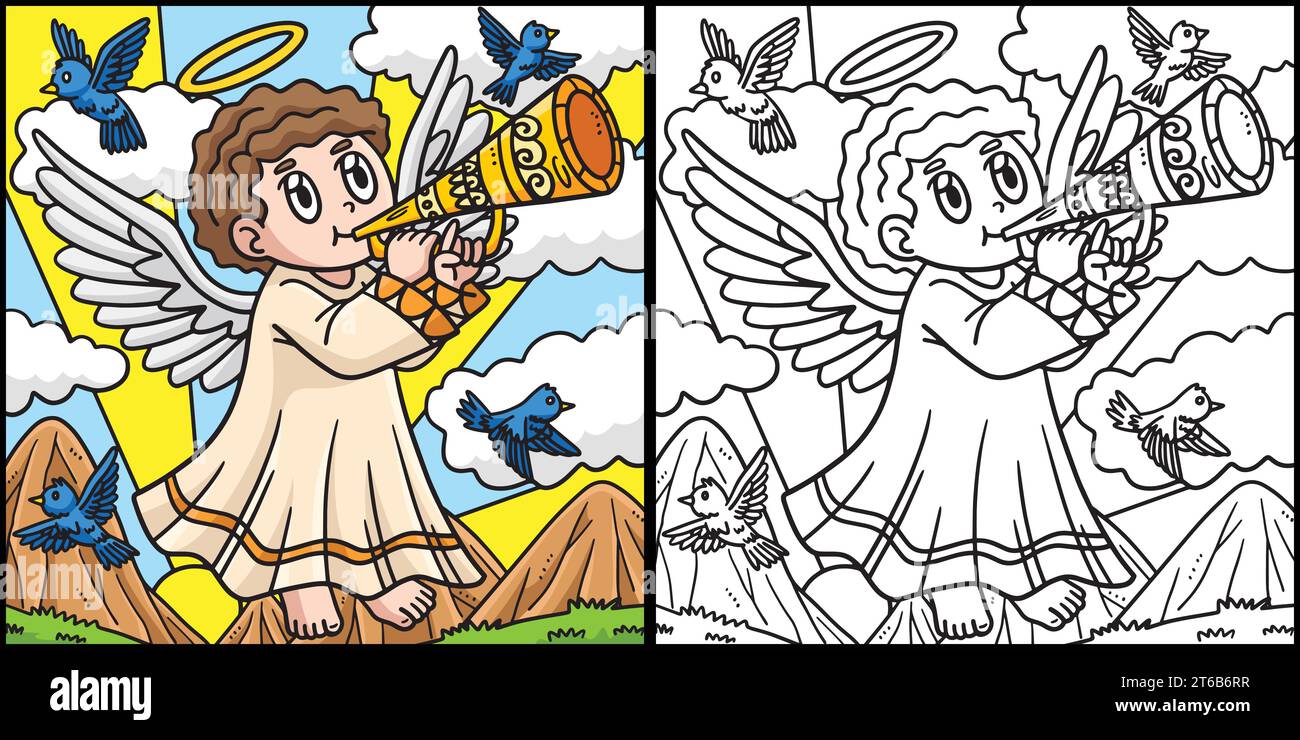 Trumpet blowing Stock Vector Images - Alamy