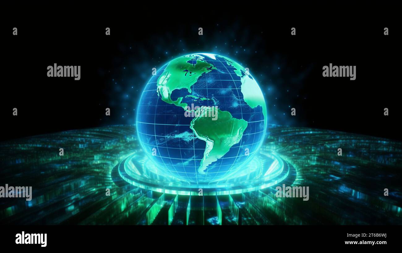 This stock photo depicts a stunning, abstract image of planet Earth as ...