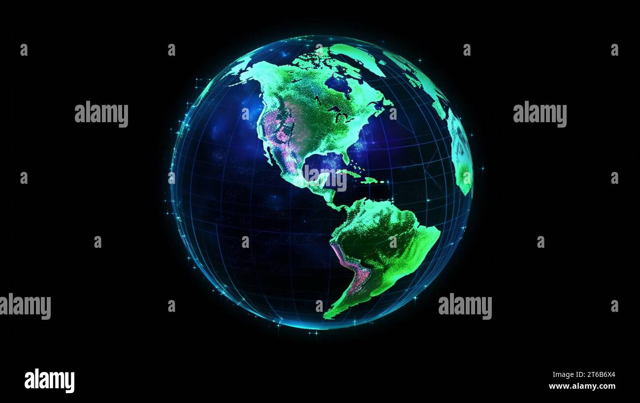 Animated world map sphere spinning hi-res stock photography and images ...