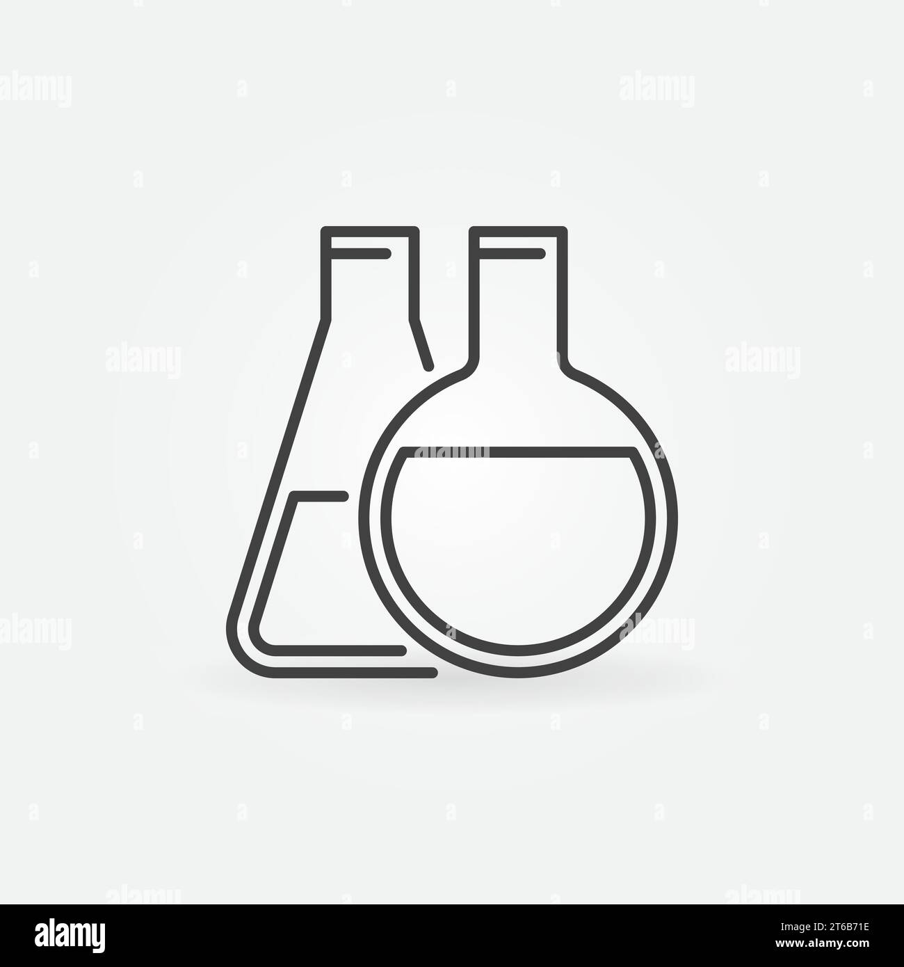 Laboratory glassware icon - vector Conical and Round-bottom flask ...