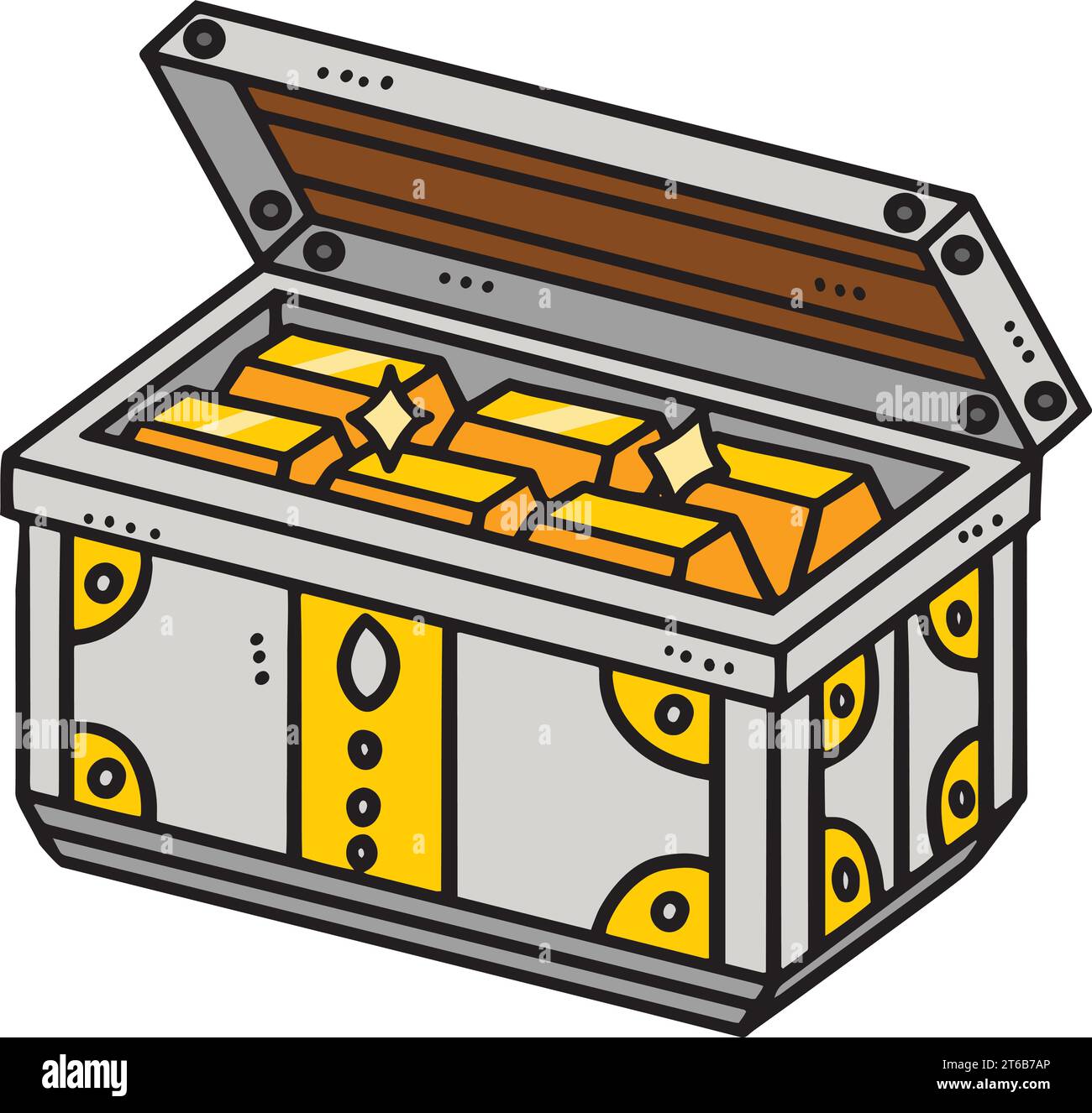 Treasure Gold Cartoon Colored Clipart Illustration Stock Vector Image ...