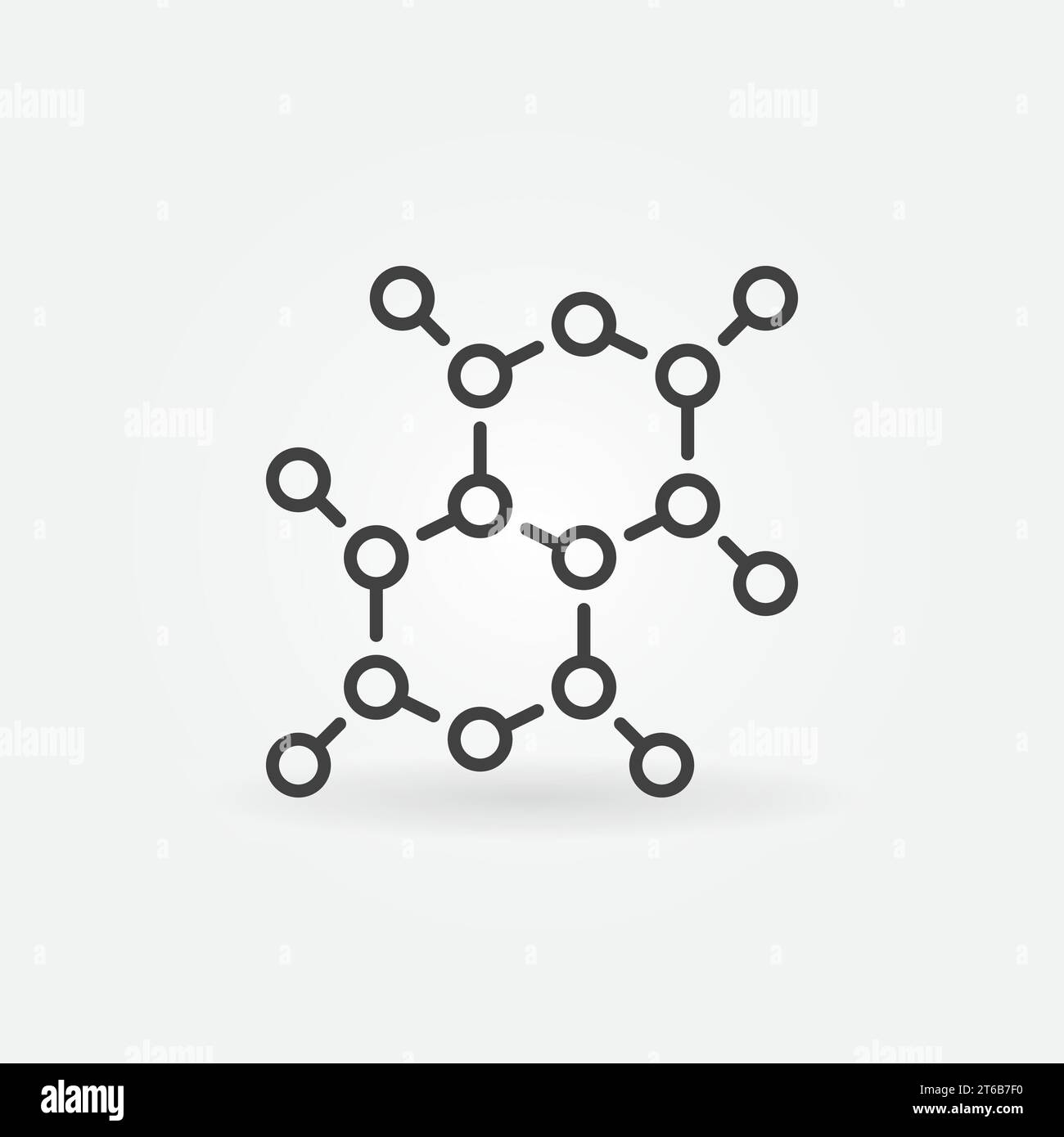 Vector chemical structure concept icon or design element in thin line ...