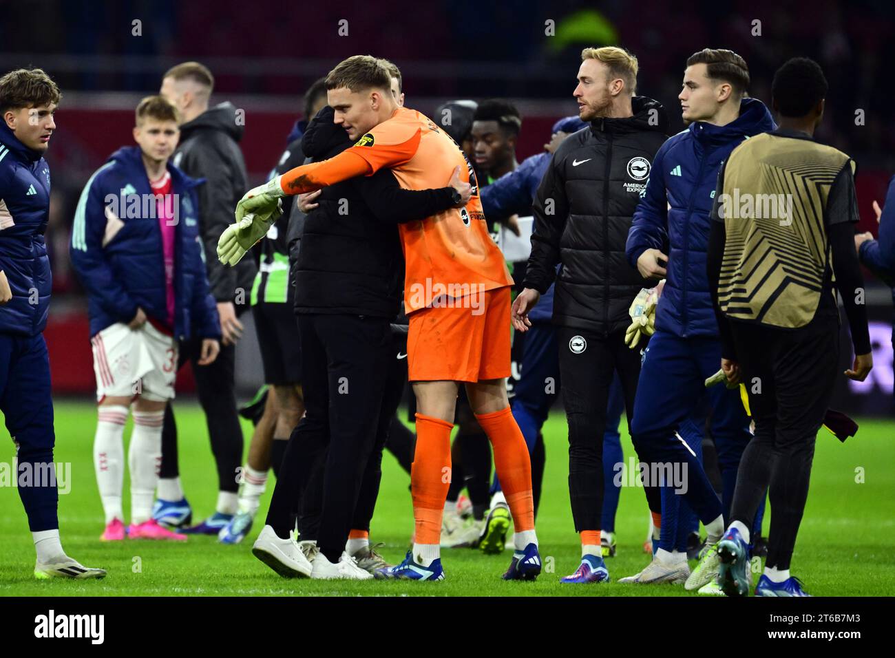AMSTERDAM - Brighton Hove Albion goalkeeper Bart Verbruggen during the ...