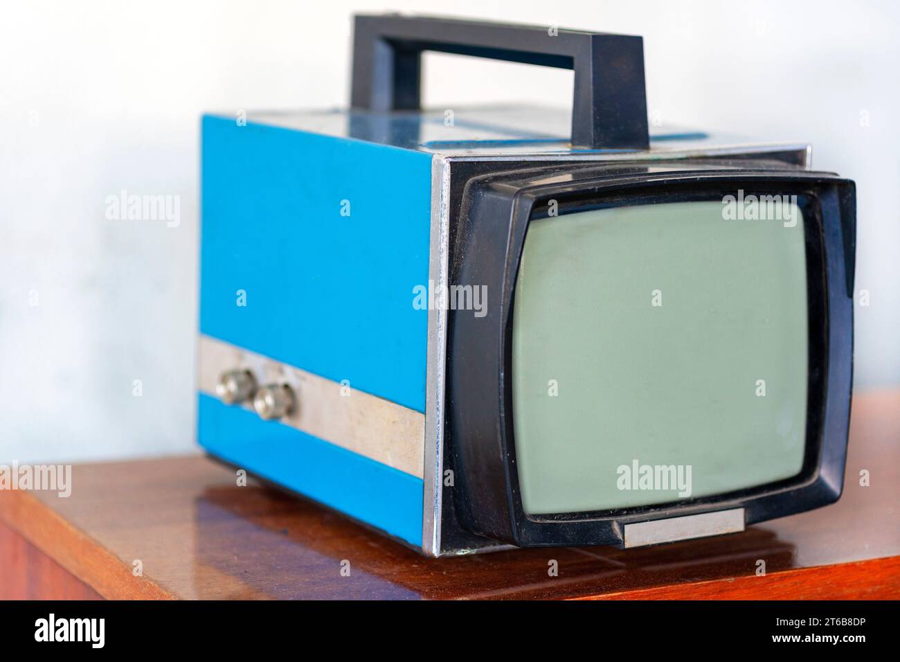The first vintage small TV. The old TV . Vintage television receiver ...