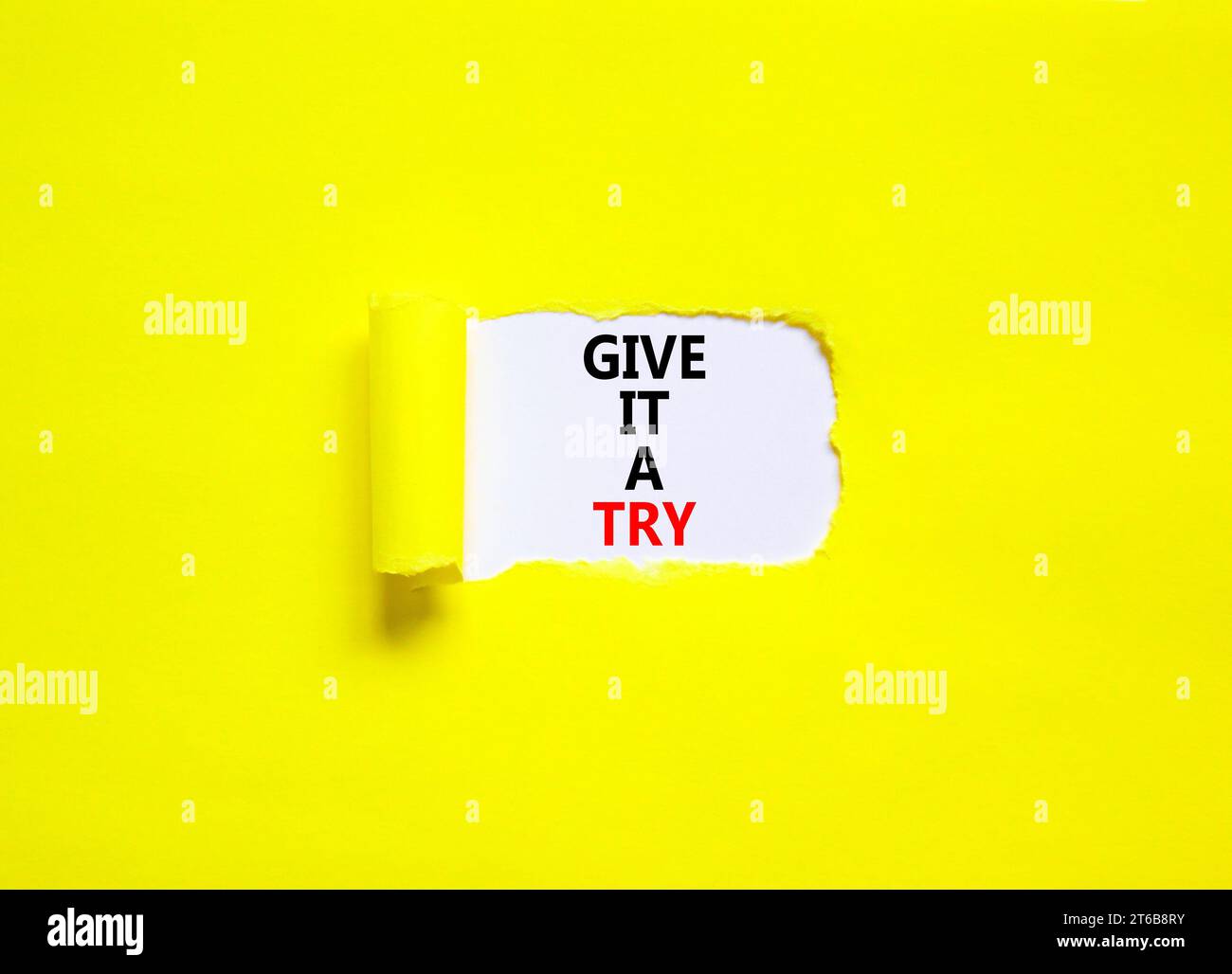 Give it a try symbol. Concept word Give it a try on beautiful white ...