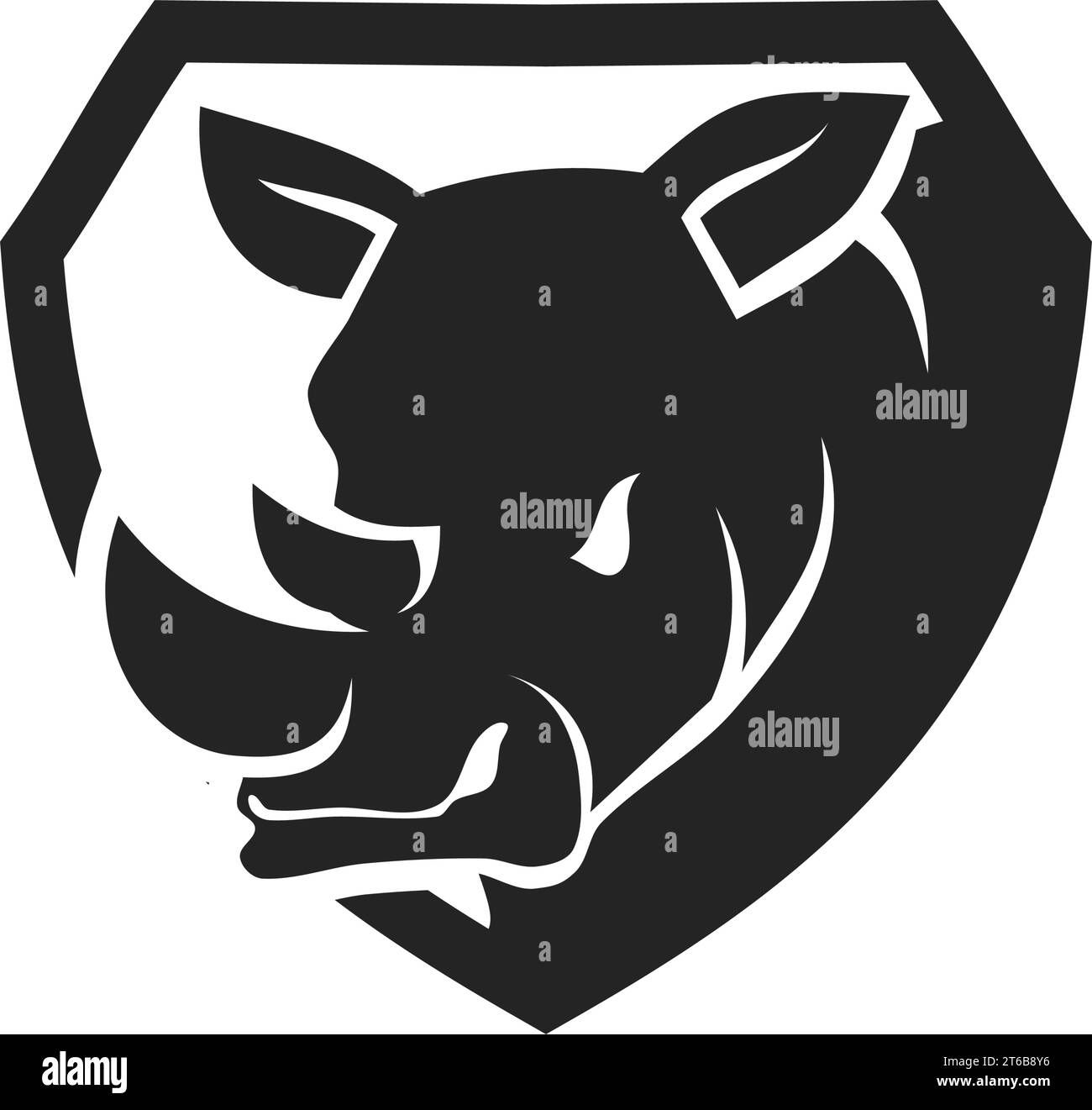 Simple rhino shape Black and White Stock Photos & Images - Alamy