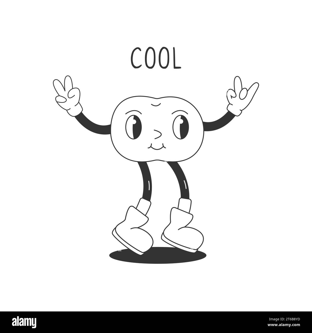 Coloring Page with Funny Retro Groovy Cartoon Hippie Berry Character ...