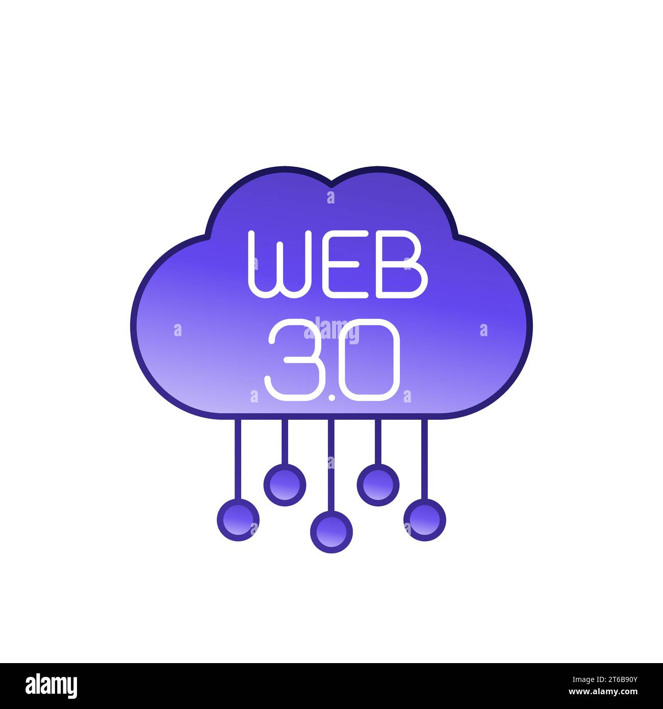 Web 3.0 icon with a cloud, vector Stock Vector Image & Art - Alamy