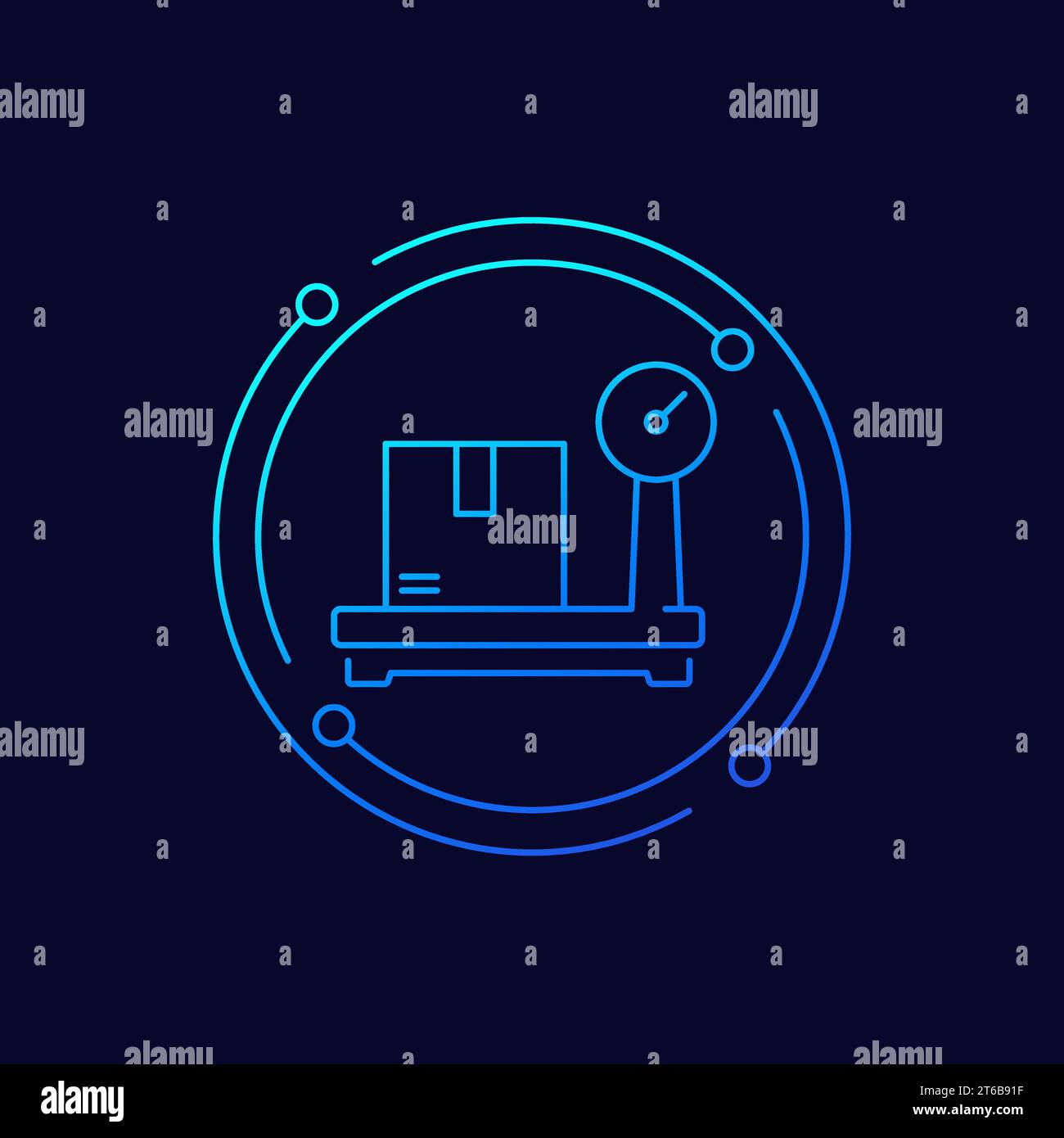 box, package and scales icon, linear design Stock Vector Image & Art ...