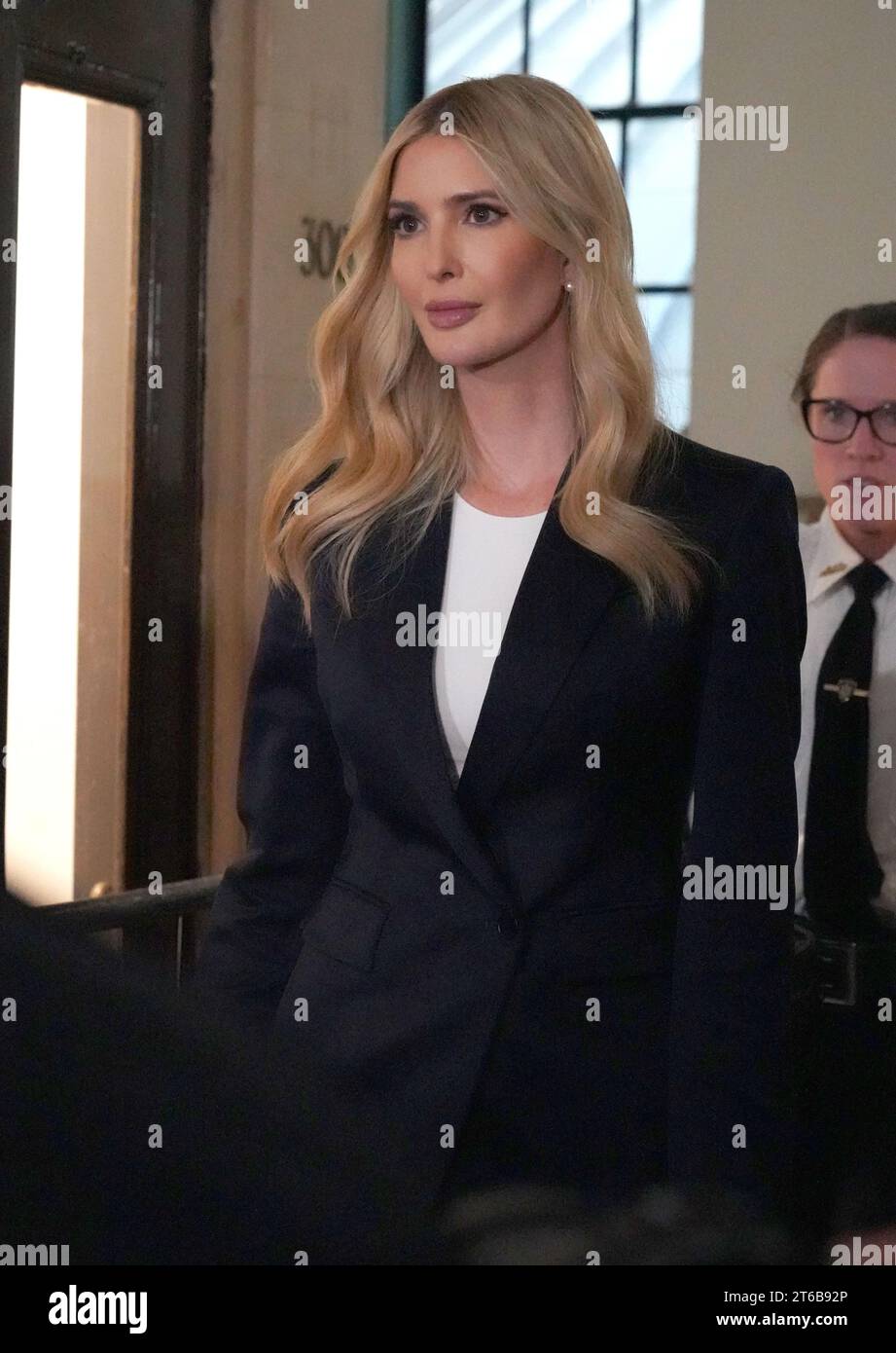 Ivanka Trump enters the Courtroom after a brief break as she testifies ...