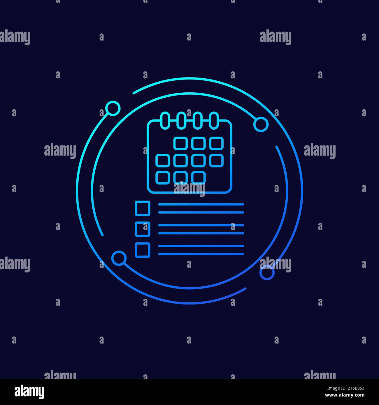 Line organizer calendar important Stock Vector Images - Alamy
